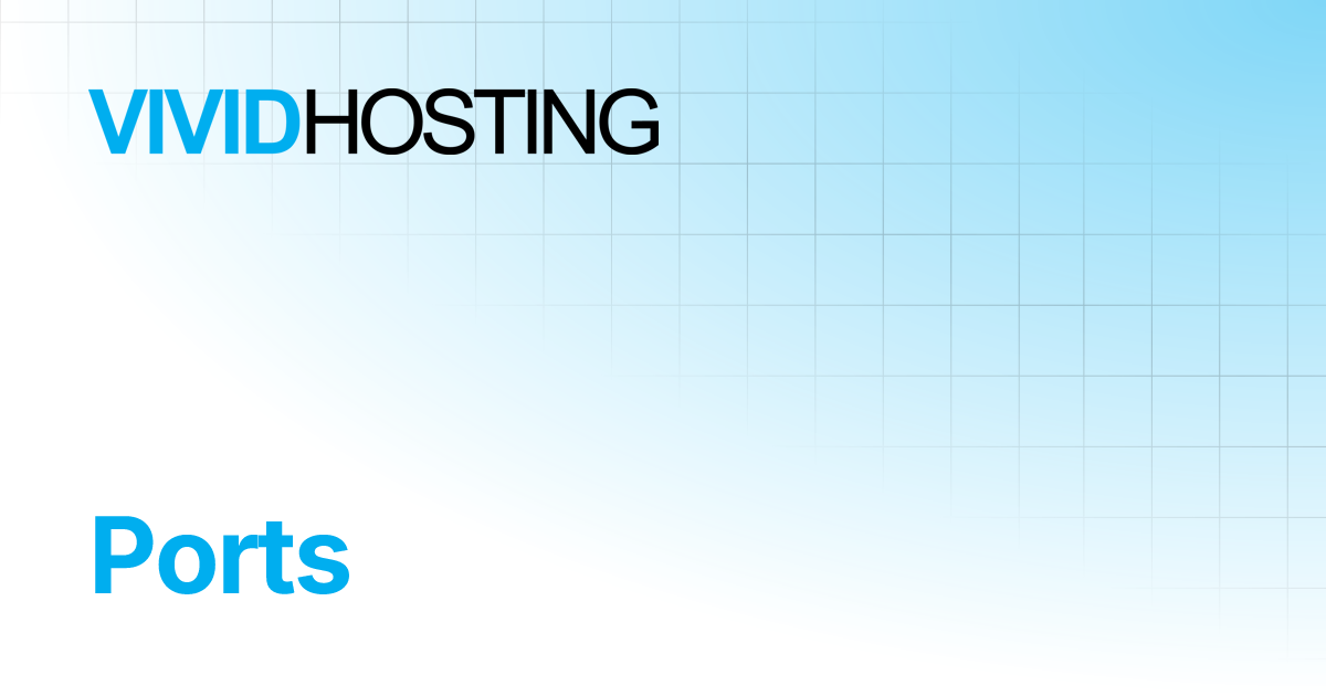 Ports | FIRST FRC Radio